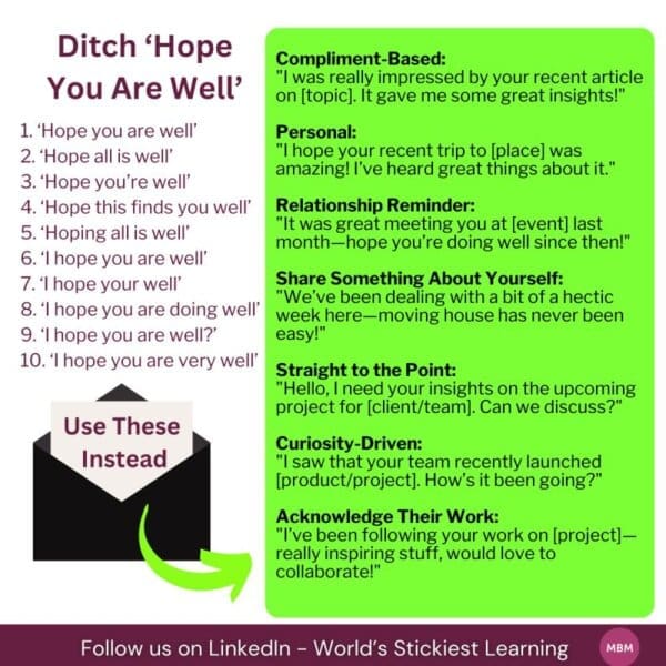 Why You Should Ditch 'Hope You Are Well' For Better Emails